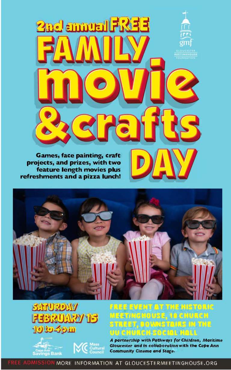 FREE FAMILY MOVIE AND CRAFTS DAY AT THE GLOUCESTER MEETINGHOUSE! | Cape ...